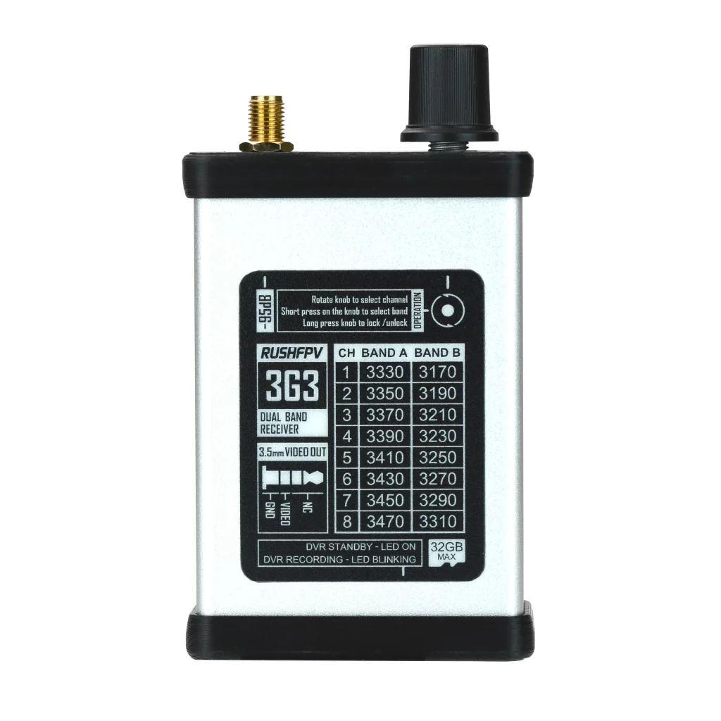 VRX Відео приймач Rush FPV 3.3G + патч антена 3.3G » RUSOREZ.CLUB - FPV ...